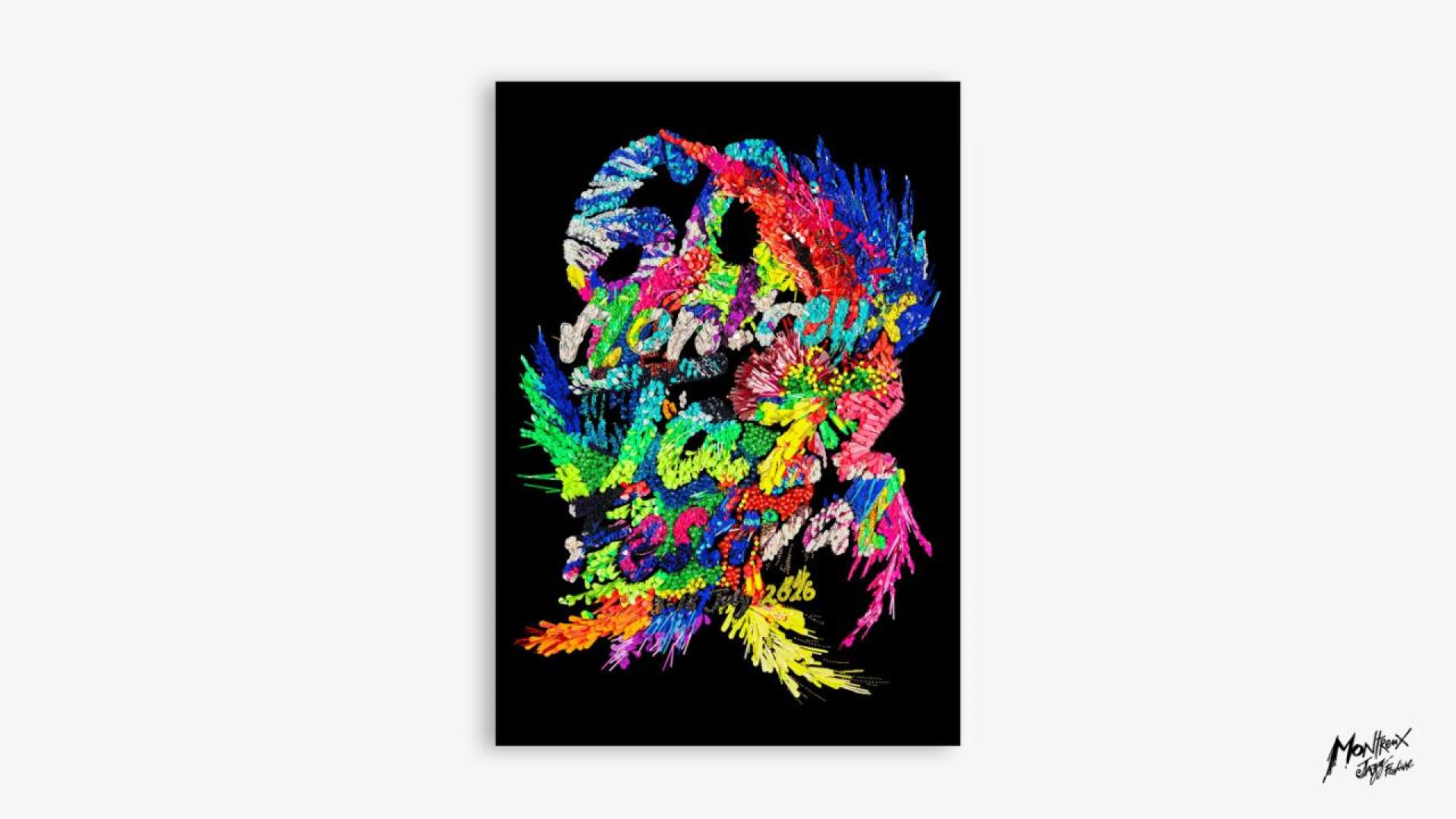Affiche brodée haute couture pour la 60e édition du Montreux Jazz - La Télé